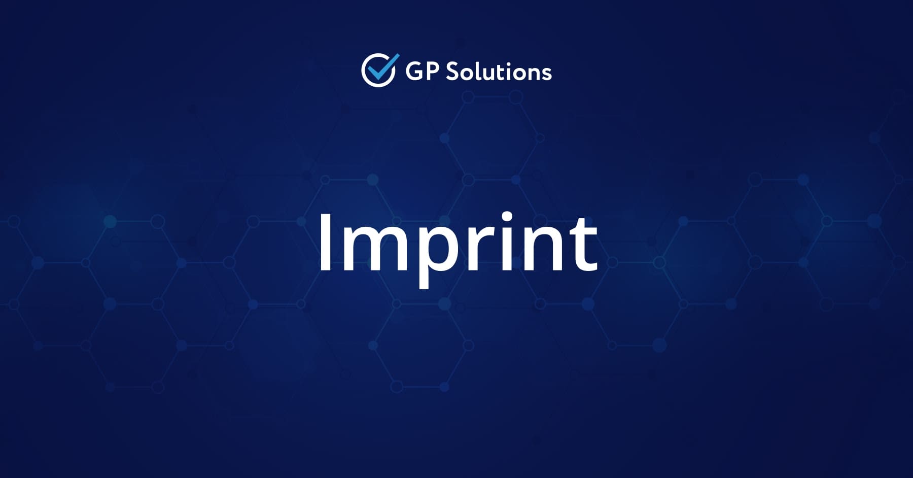Imprint | GP Solutions